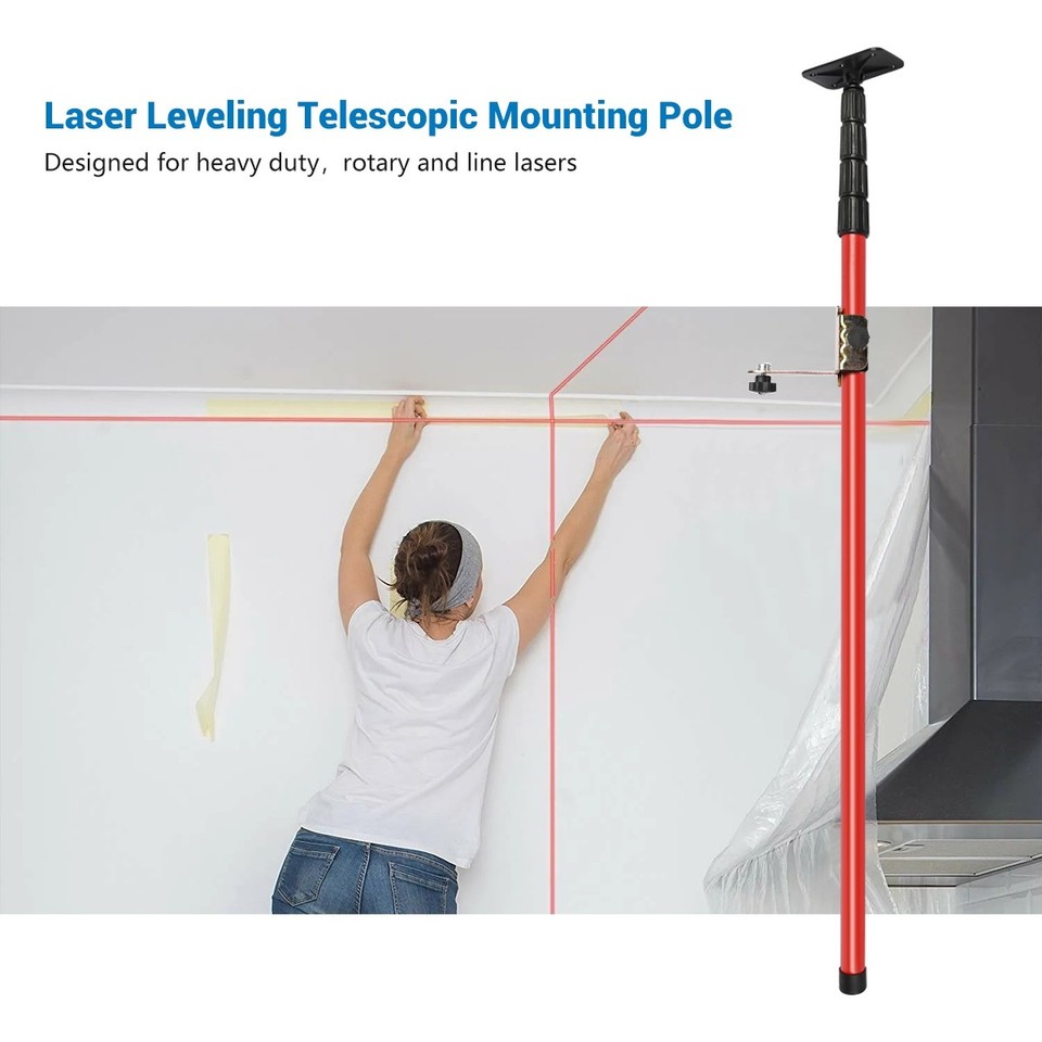4 Meter Laser Leveling Telescoping Pole Adjustable Mounting Pole for ...