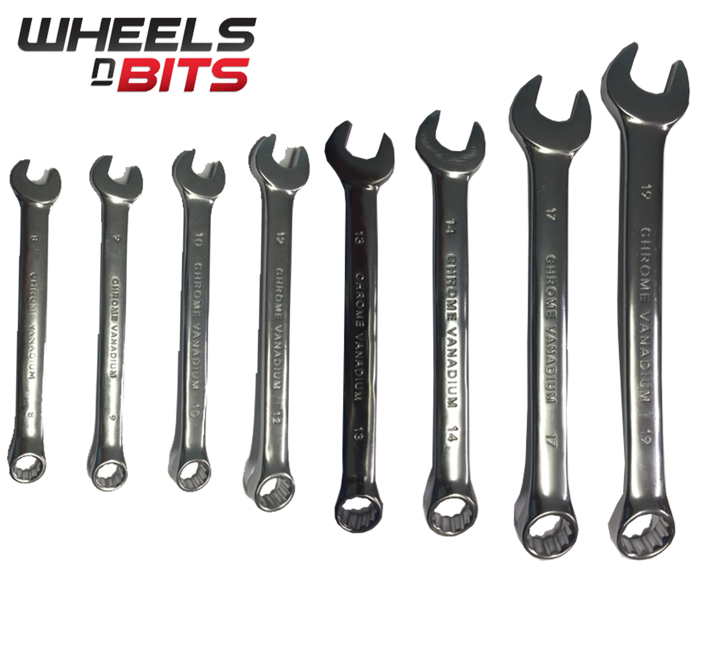 8pc Combination Spanner Metric Combo Spanners Set 8mm-19mm Garage Tool ...