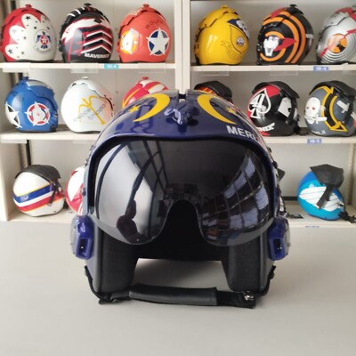 TOP GUN MERLIN HGU-33 FLIGHT HELMET MOVIE PROP PILOT NAVAL AVIATOR USN ...