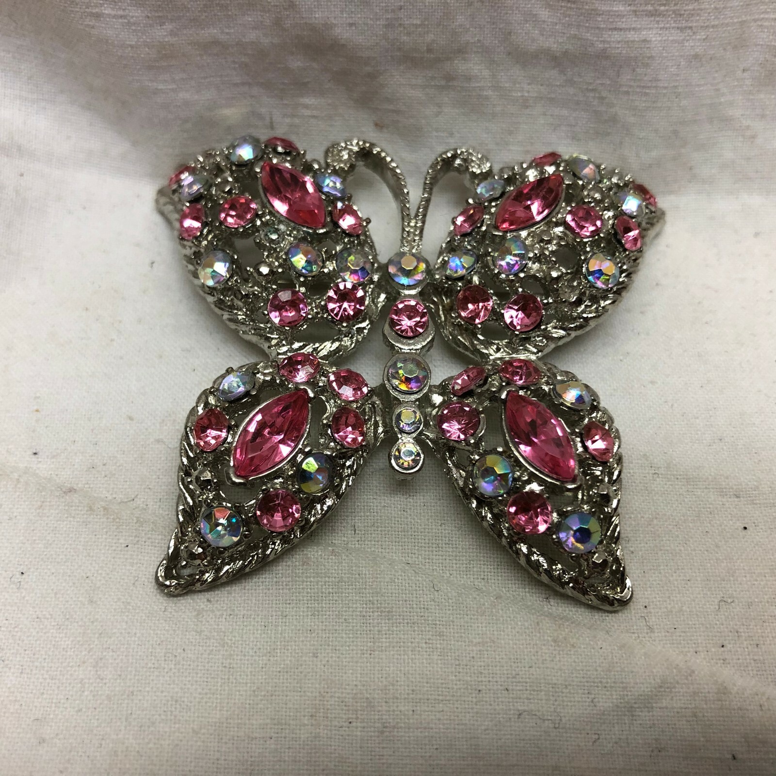 Large Butterfly Pin Brooch Rhinestones Colorful | eBay