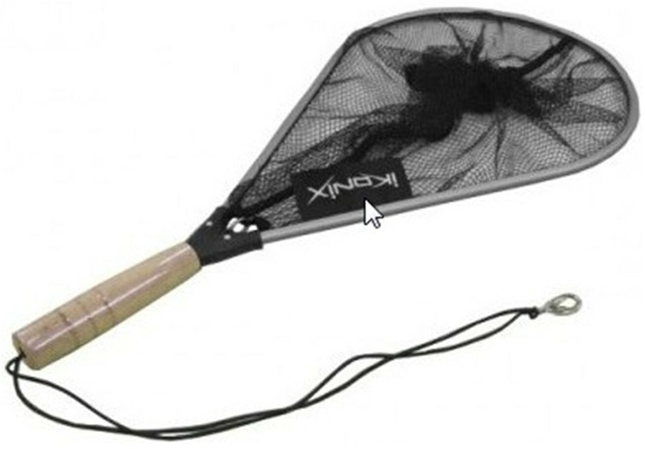 IKONIX DELUXE RIVER & STREAM WADING TROUT SCOOP+LANYARD FLY FISHING ...