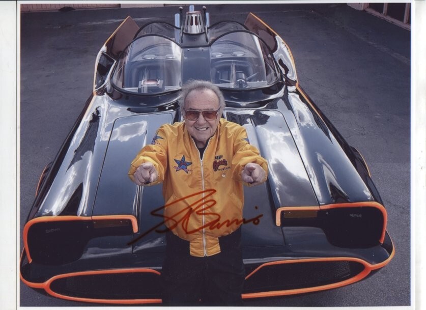 BATMAN munsters BATMOBILE monkees GEORGE BARRIS signed AUTOGRAPH 2085 ...