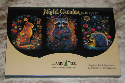 LEANIN TREE Night Garden by JK Stewart 20 CARD ASSORTMENT #90821~20 ...