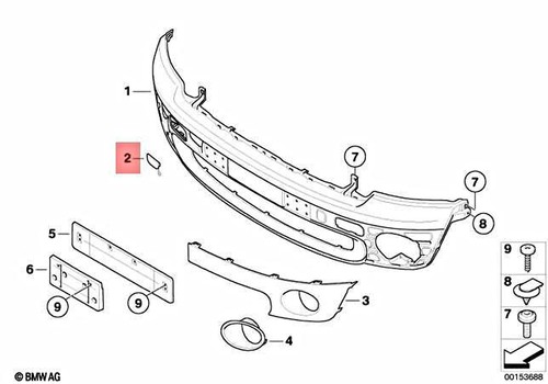 Genuine MINI COOPER R55 R56 R57 FRONT TOW HOOK EYE COVER CAP ...