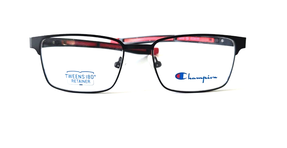 CHAMPION CATCH C01 BOY'S MATTE BLACK-RED FULL RIM EYEGLASSES FRAME 47 ...