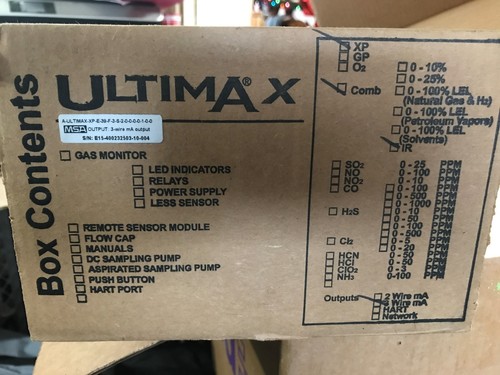 MSA Ultima XE Gas Monitor A-ULTIMAX-XP-E-39-F-3-S-2-0-0-0-0-1-0-0 | eBay