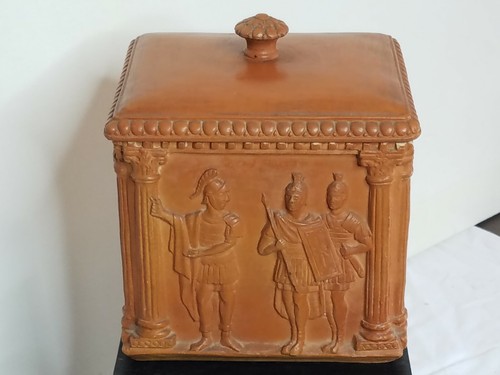 Bronzini Italian Roman Pottery Lidded Box (circa 1950's) | eBay