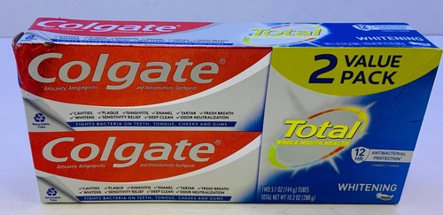 2pk Colgate Total Whole Mouth Health Whitening Paste 4.8oz ea Exp 2024 ...