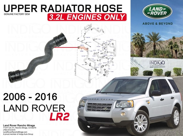 Land Rover Lr2 08 - 12 Hose Radiator Upper Top LR000931 Genuine for ...