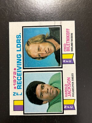 1972 NFL RECEIVING LEADERS Topps 1973 card #3 FRED BILETNIKOFF Harold ...