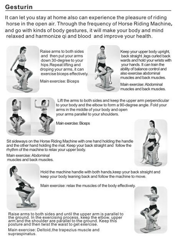 Horse Riding Machine Black Exercise Machine Horse Riding Simulator 110V ...