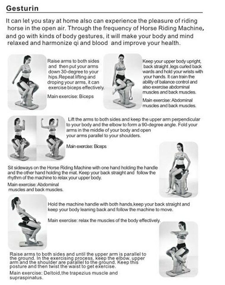 Horse Riding Machine Black Exercise Machine Horse Riding Simulator 110V ...