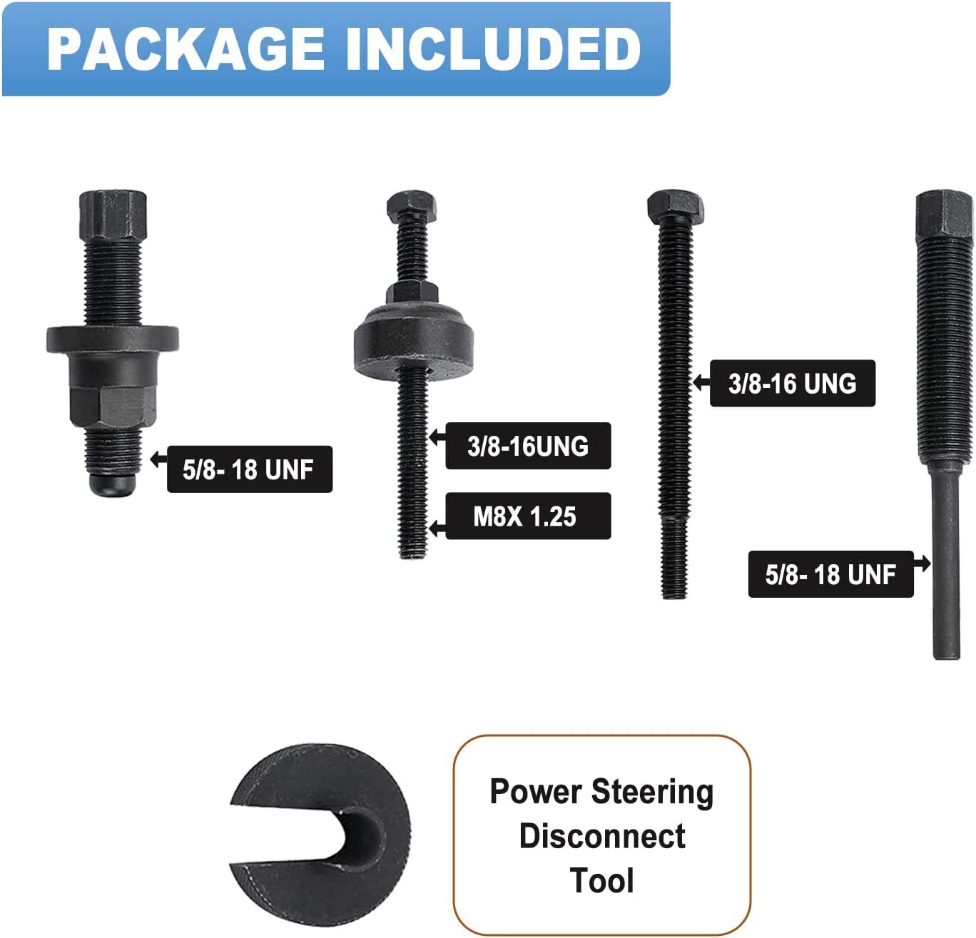 Power Steering Pump Pulley Puller Remover Installer Removal Tool Kit ...