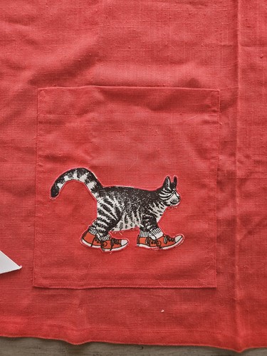 Rare Kliban Cat Red Kitchen Apron With Adjustable Neck Sizing NWOT | eBay