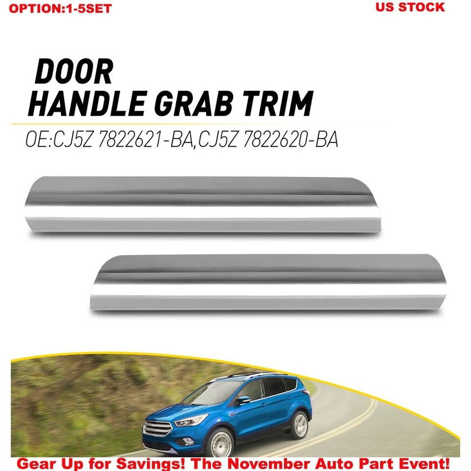Left Right Side Door Handle Grab Trim Molding Chrome For Ford Escape 13 ...