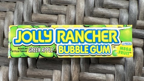 Vintage 1990's Jolly Rancher Bubble GREEN APPLE bubble gum pack NOS ...