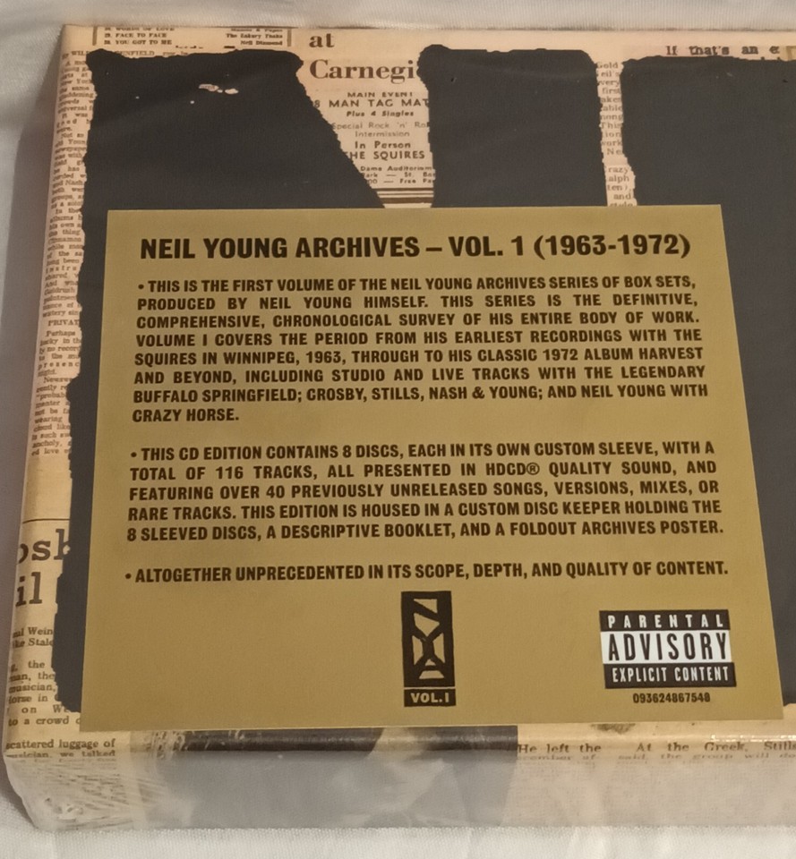 Neil Young Archives Volume 1 (1963-1972) 8CD Boxset - NEW | eBay UK