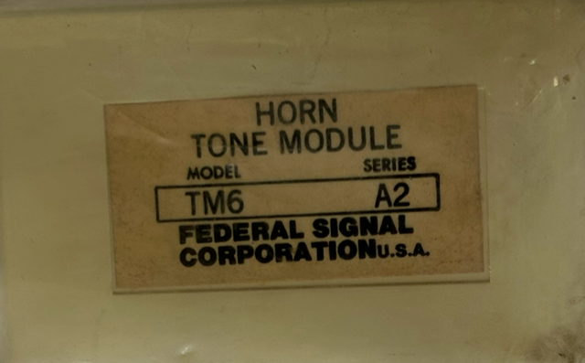 FEDERAL SIGNAL CORP TM6 SER.A2 HORN TONE MODULE NEW | eBay