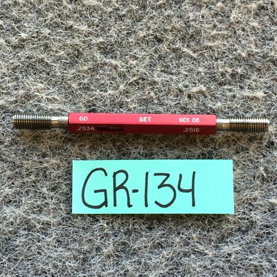 5/16 24 UNF 3A THREAD PLUG GAGE .3125 GO NO GO P.D.'S = .2834 & .2815 ...