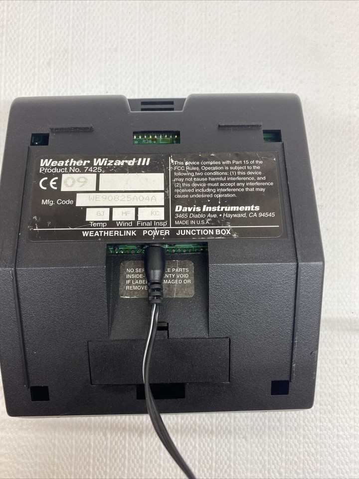 Davis Instruments Weather Wizard III 7425 Display Only W/ AC Adapter | eBay