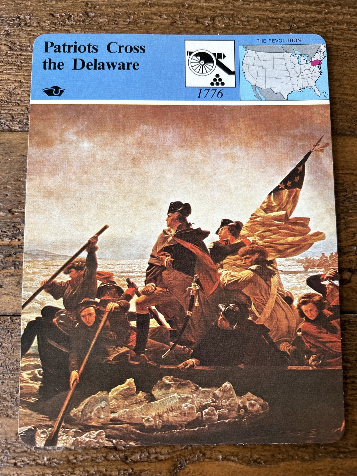Patriots Cross the Delaware Story of America Revolution History Card | eBay