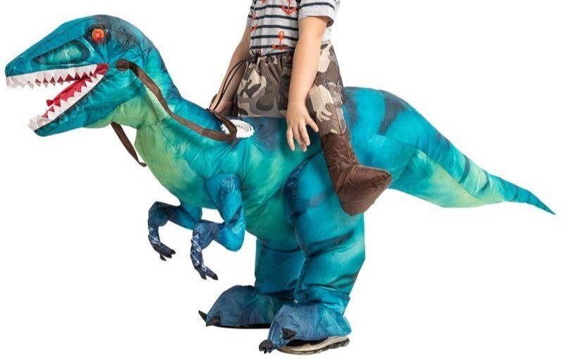 48 Kids Inflatable Light Up Ride on T-Rex Dinosaur Co… - Gem