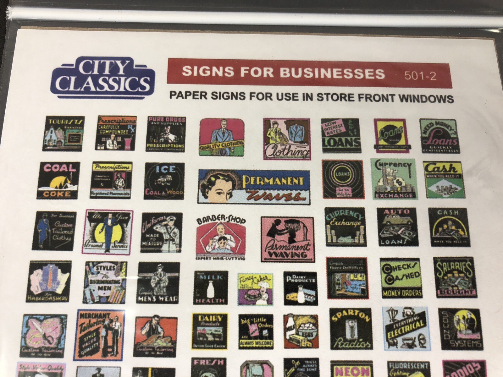 City Classics Signs For Business 501-2 N Scale Model Building Railroad ...