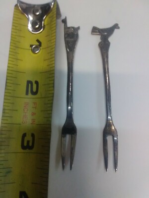 Vintage Two Prong Hors d' Oeuvres Fork Llama/Alpaca and Bird - 925 ...