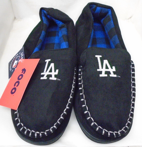 Men's Los Angeles Dodgers Moccasins House Shoes Slippers with Flannel ...