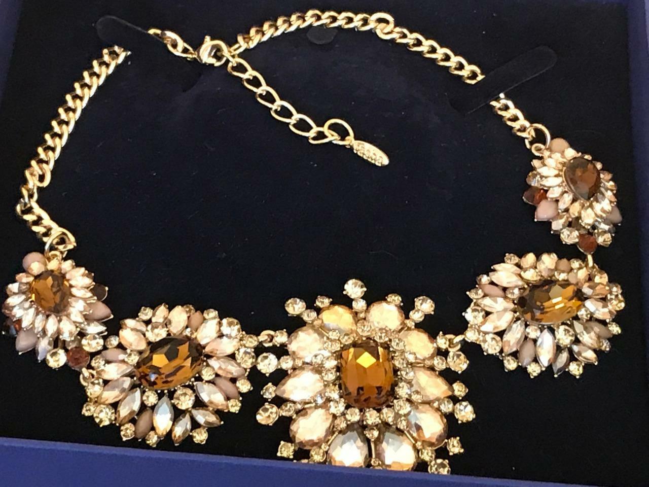 Vintage TASHA Real Crystals Amber Gold Exquisite HQ Modernist Unique ...