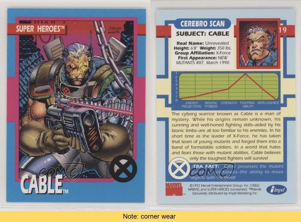 1992 Impel Marvel X-Men Cable #19 READ 0b3 | eBay