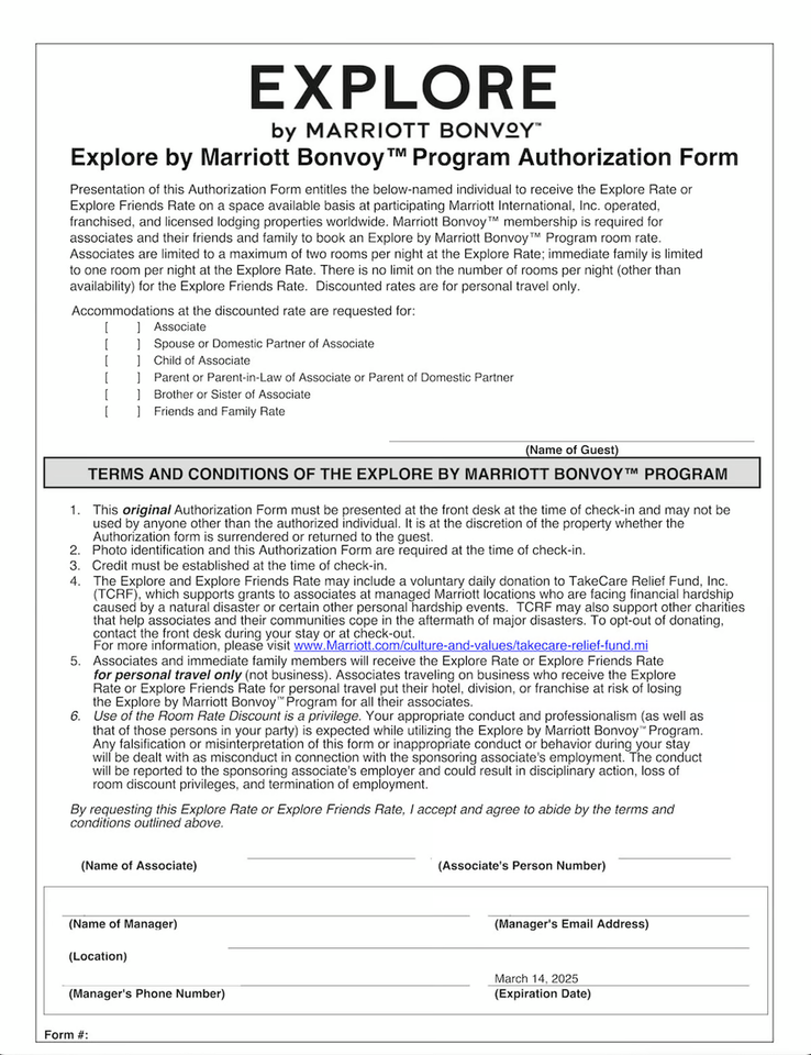 Marriott Explore Rate/MMP,2 Months | eBay