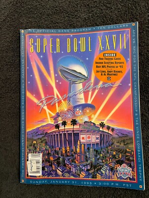Official Super Bowl XXVII Game Program Pasadena COWBOYS VS BILLS MID ...