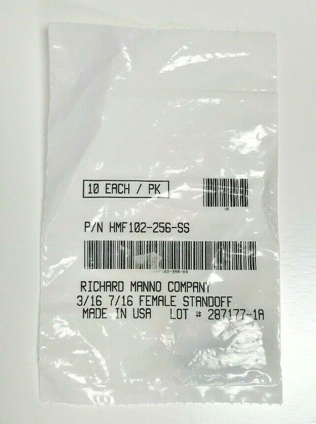 RICHARD MANNO COMPANY HMF102-256-SS FEMALE STANDOFF (LOT OF 12) | eBay