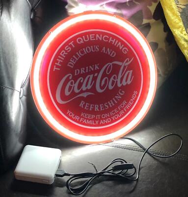 Coke Cola Soda Drink Store Bike Poster Silicone LED NEON Light Sign 12 ...