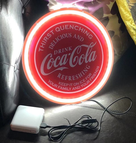 Coke Cola Soda Drink Store Bike Poster Silicone LED NEON Light Sign 12 ...