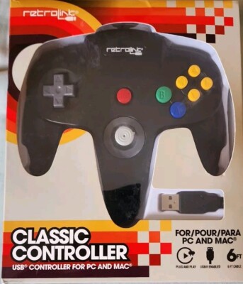Retrolink Nintendo N64-like. Wired USB Controller PC & Mac Grey Classic ...