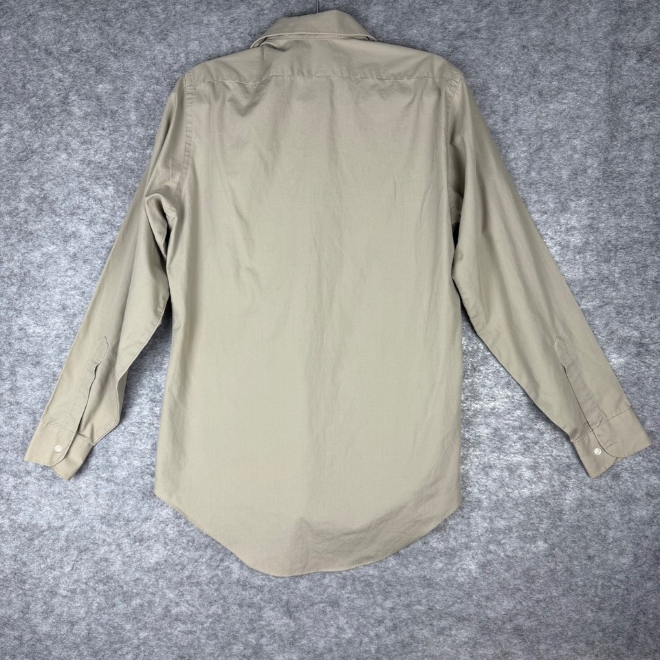 Editions Van Heusen Men’s Large 15.5 x 34/35 Tan Button-Down Dress ...