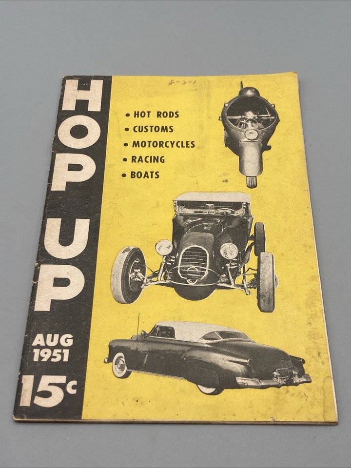 vtg 1951 Hop Up Magazine #1 vol.1 1st Issue hot rod car magazine *RARE ...