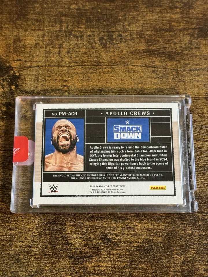 2024 Panini Three Count WWE Event Memorabilia Autographs Apollo Crews ...