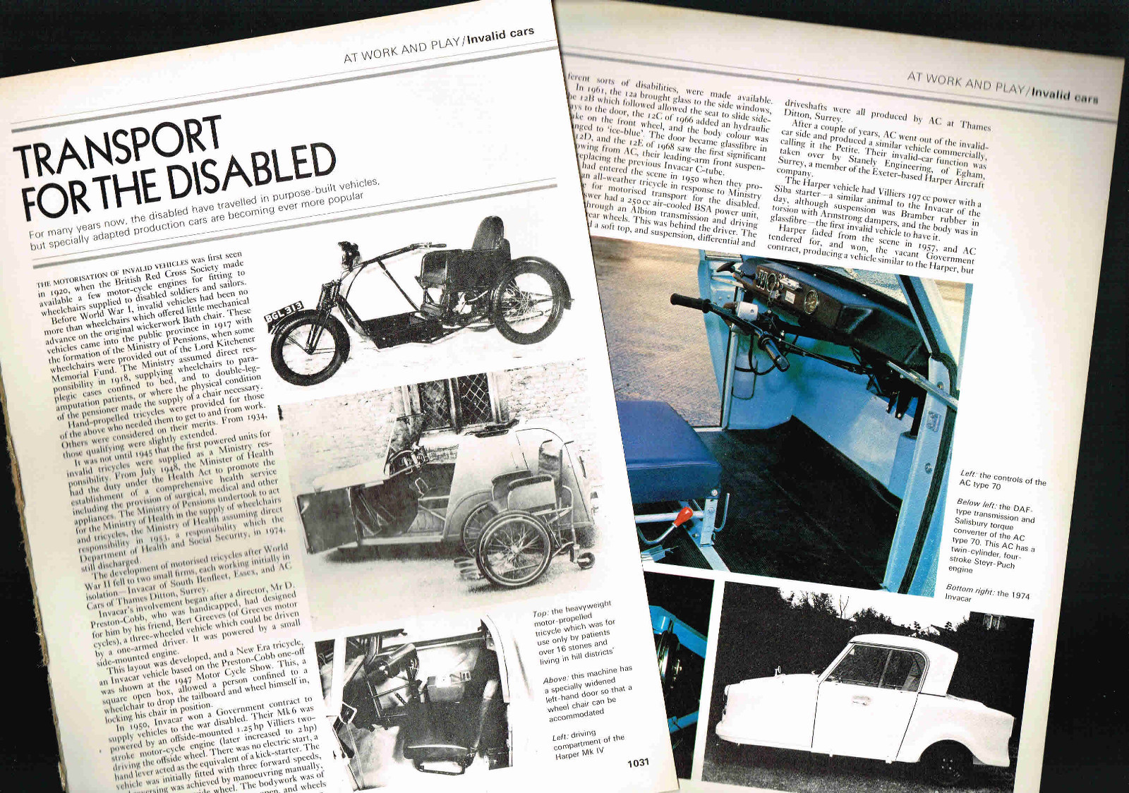 DISABLED/INVALID Cars/Vehicles History Article / Photos | eBay