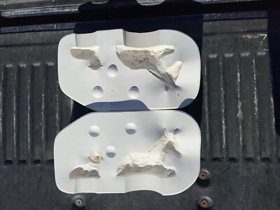 Kimple #2606 Lamb And Donkey Ceramic Mold. Nativity Animals | eBay