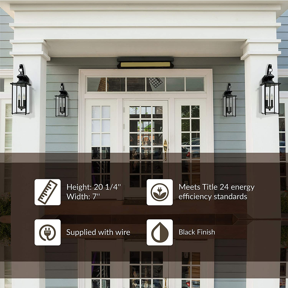 Generation Lighting 8468-12 Jamestowne Transitional Two - Light Outdoor Wall Lan | eBay