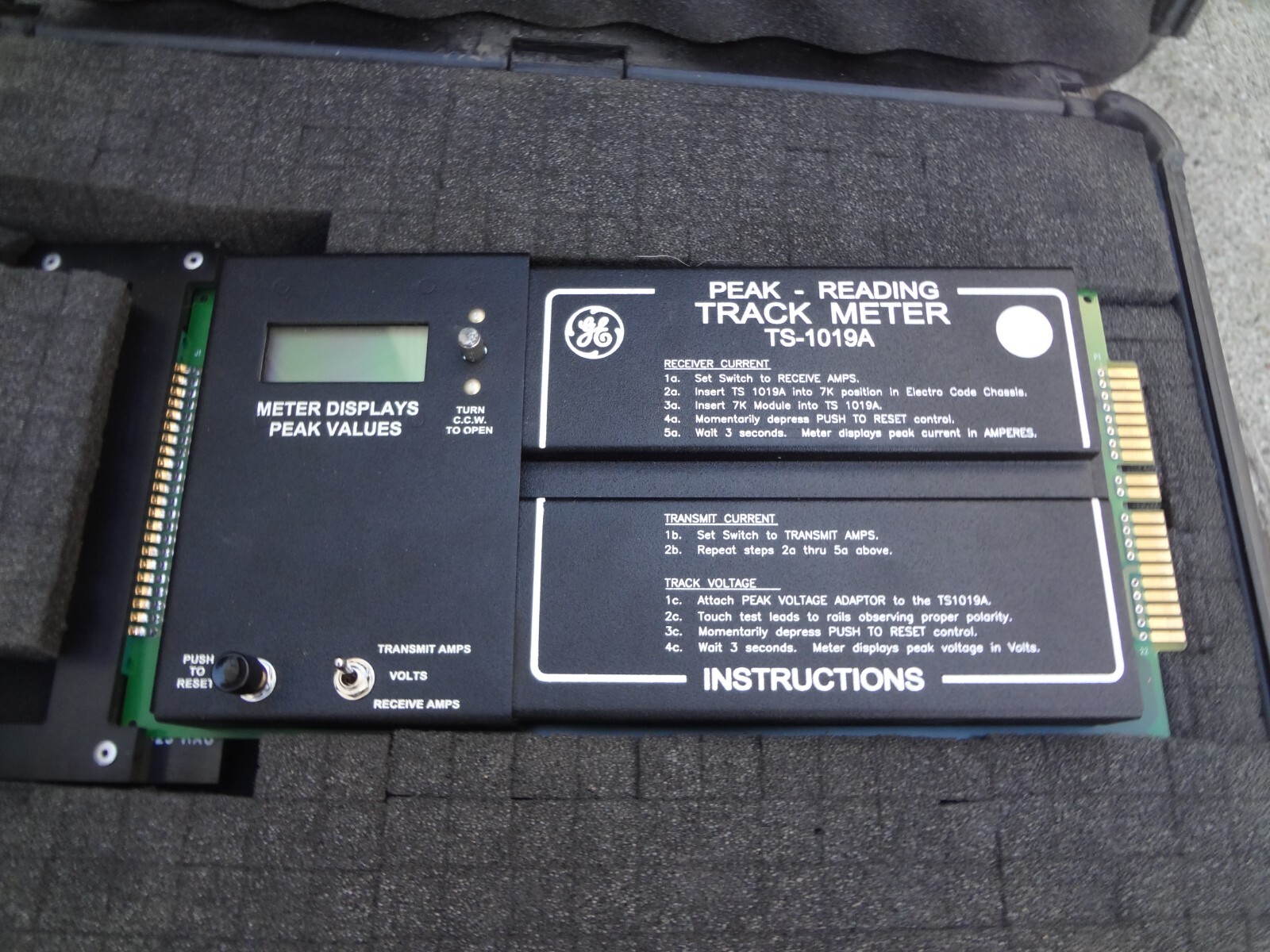 General Electric TS-1019A Peak Reading Track Meter | eBay