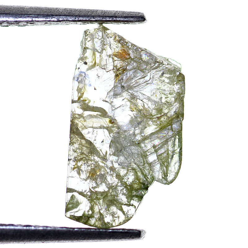 Slice 0.52 Ct Greenish Color Natural Loose Rough Raw Translucent ...