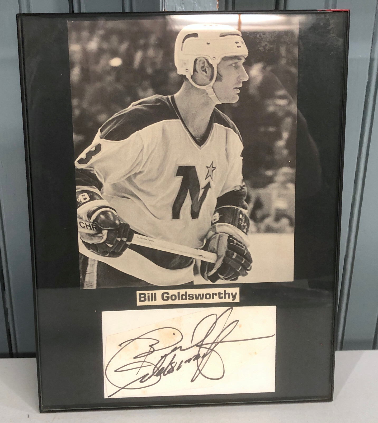 Bill Goldsworthy Minnesota North Stars Autograph Cut Signature 8x10 ...