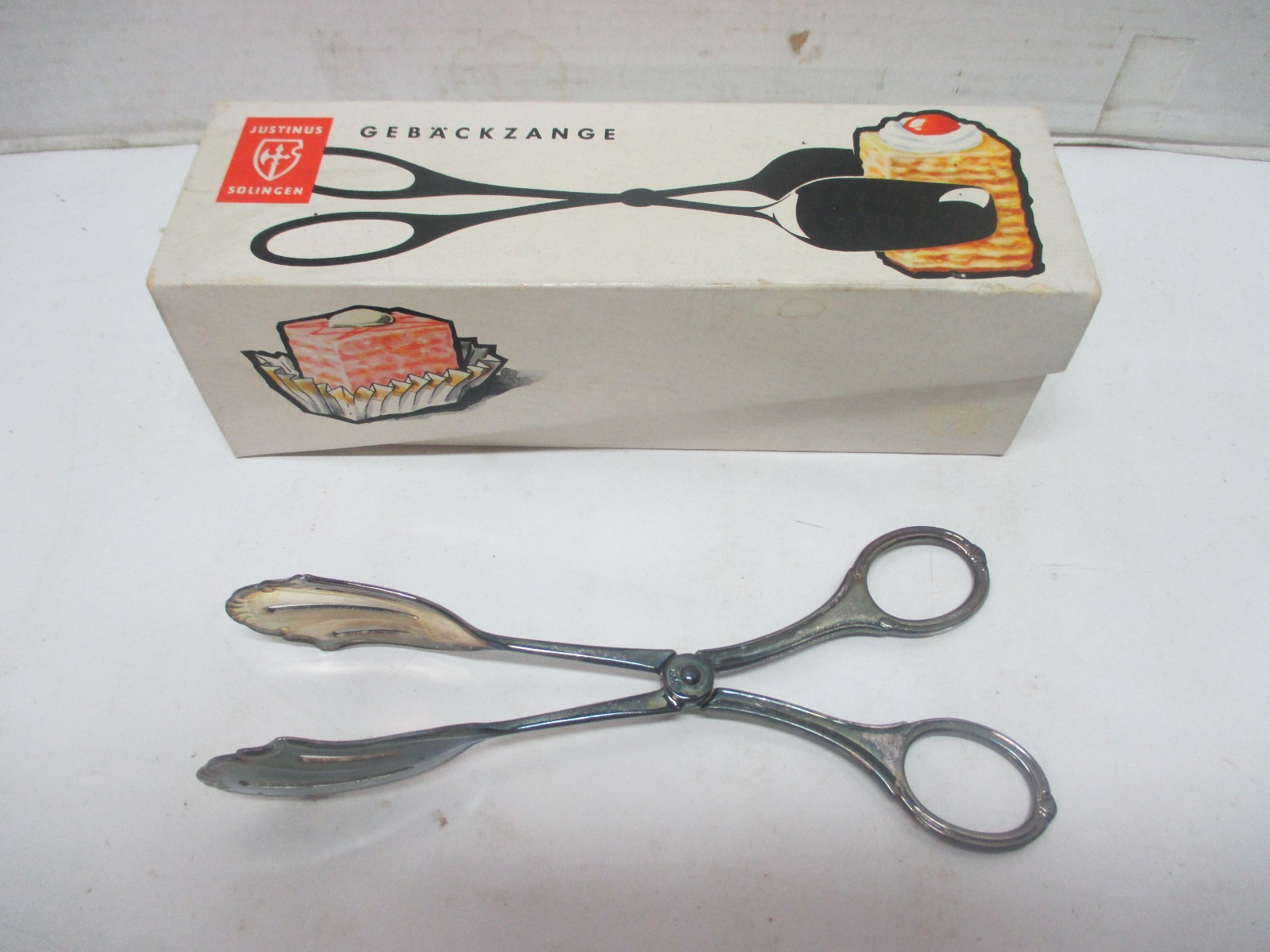 Justinus Solingen Gebackzange Pastry Scissor Tongs In Original Box ...