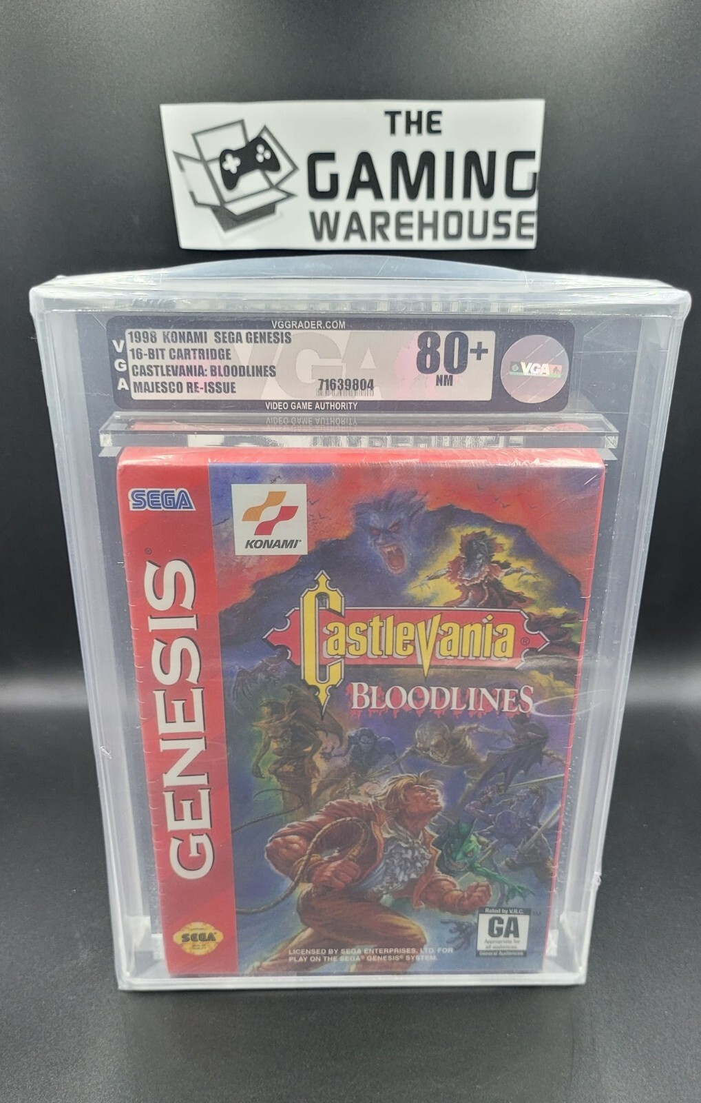 Sega Genesis CASTLEVANIA BLOODLINES VGA 80+NM WATA UPGRADE NEW ...