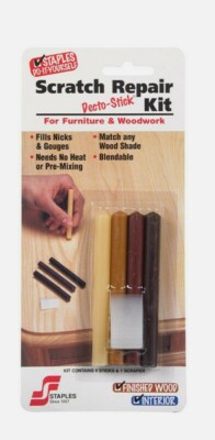 Staples DIY Decto-Stick SCRATCH REPAIR KIT Multi-Color Furniture Wood ...