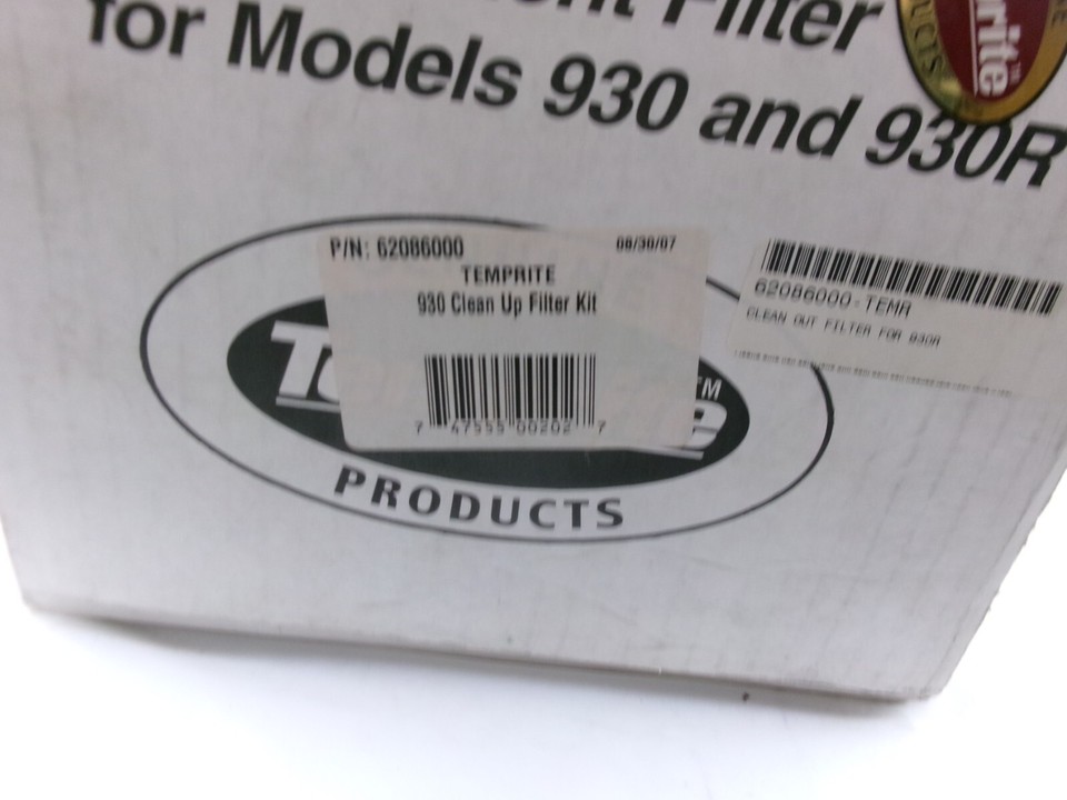 62086000-TEMR TEMPRITE CLEAN OUT FILTER FOR 930R | eBay